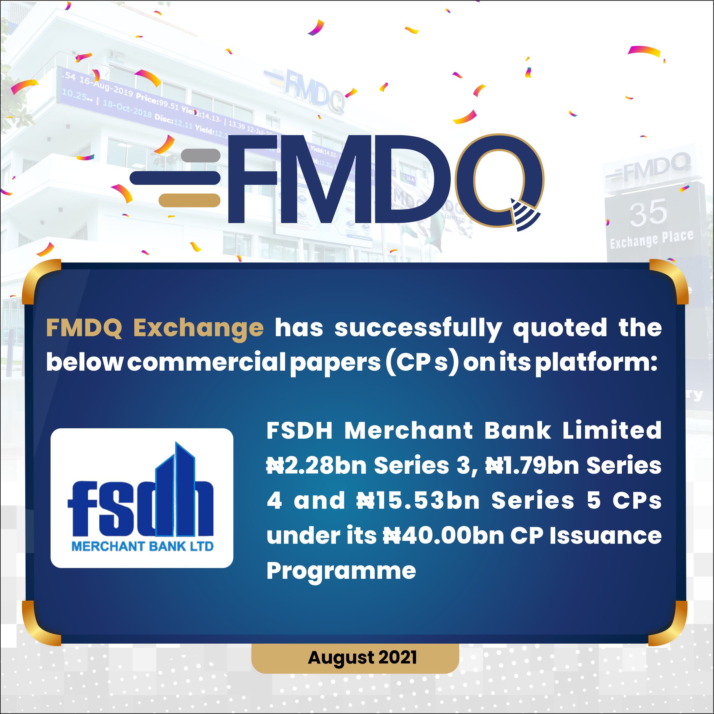 FMDQ Exchange Admits FSDH Merchant Bank’s New Commercial Paper Series ...