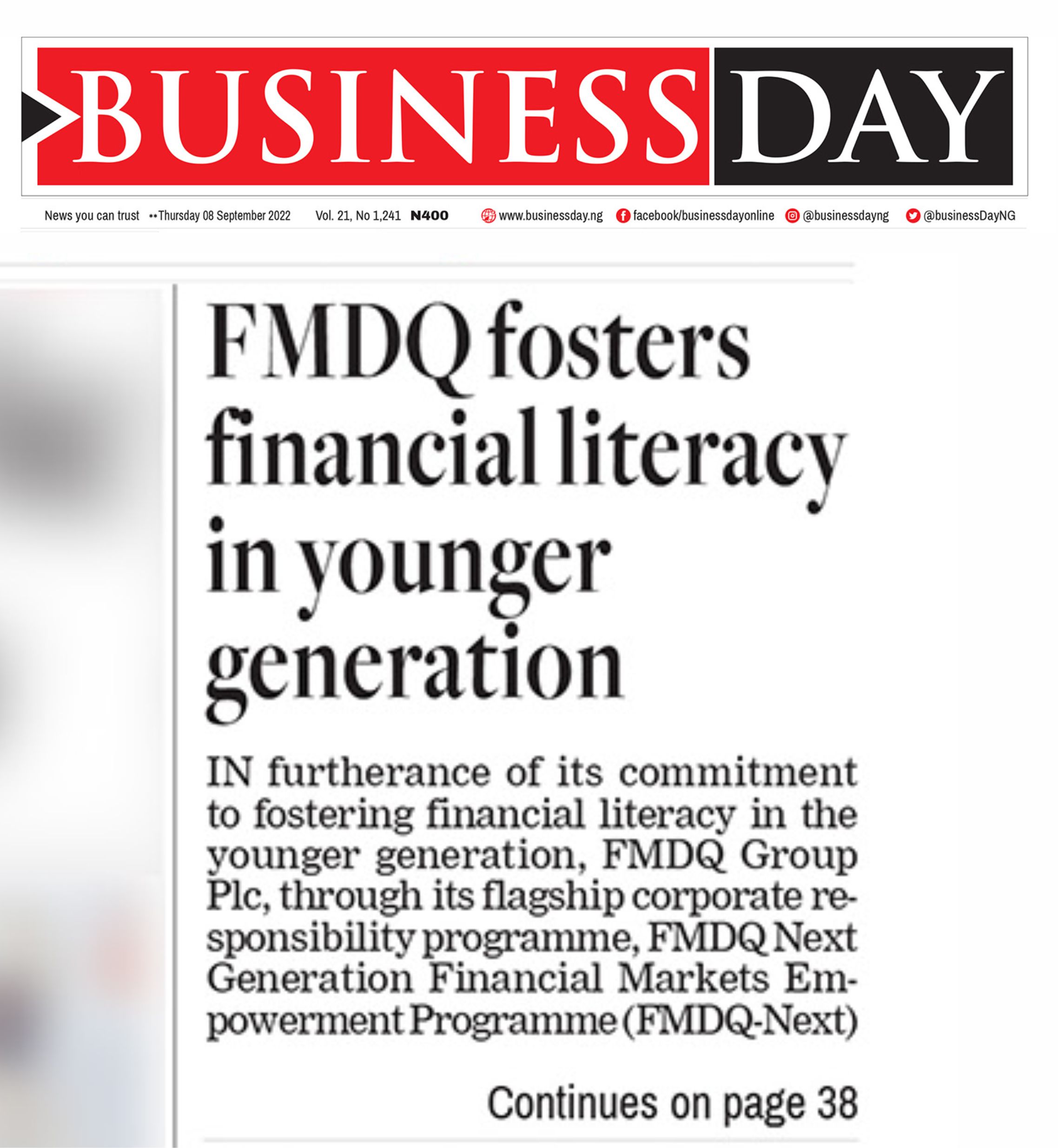 FMDQ Delights the Next Generation with its 2022 Financial Literacy Summer Camp | FMDQ Group